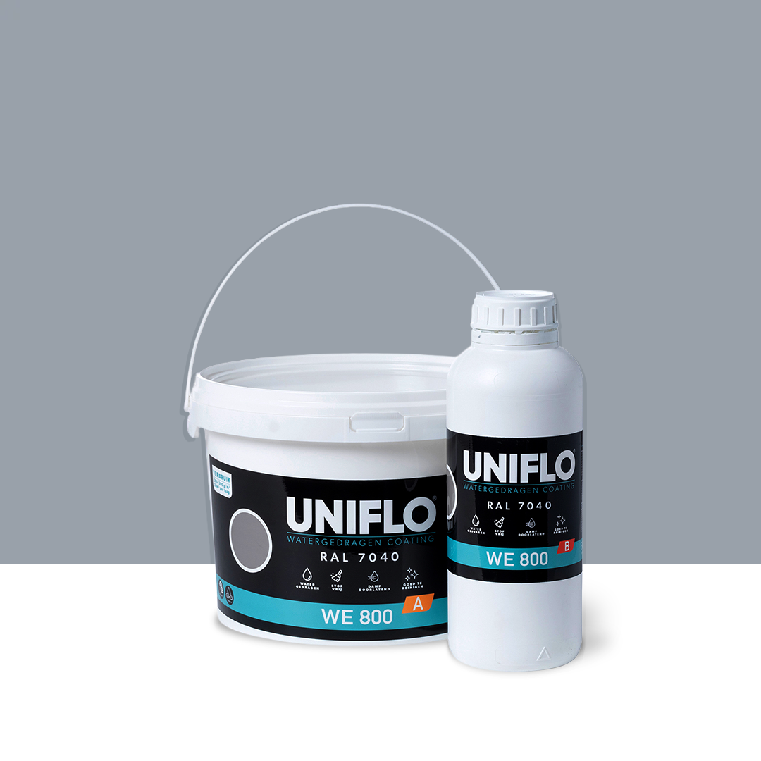 UNIFLO WE 800 Watergedragen Epoxy | RAL 7040 – Afbouwbaas